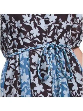 Elie Tahari | Dresses | Elie Tahari Blouson Elbow Sleeve Split Vneck ...